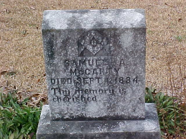 McCarty Graves, Red Level Cemetery, Wilkinson County, Ga
